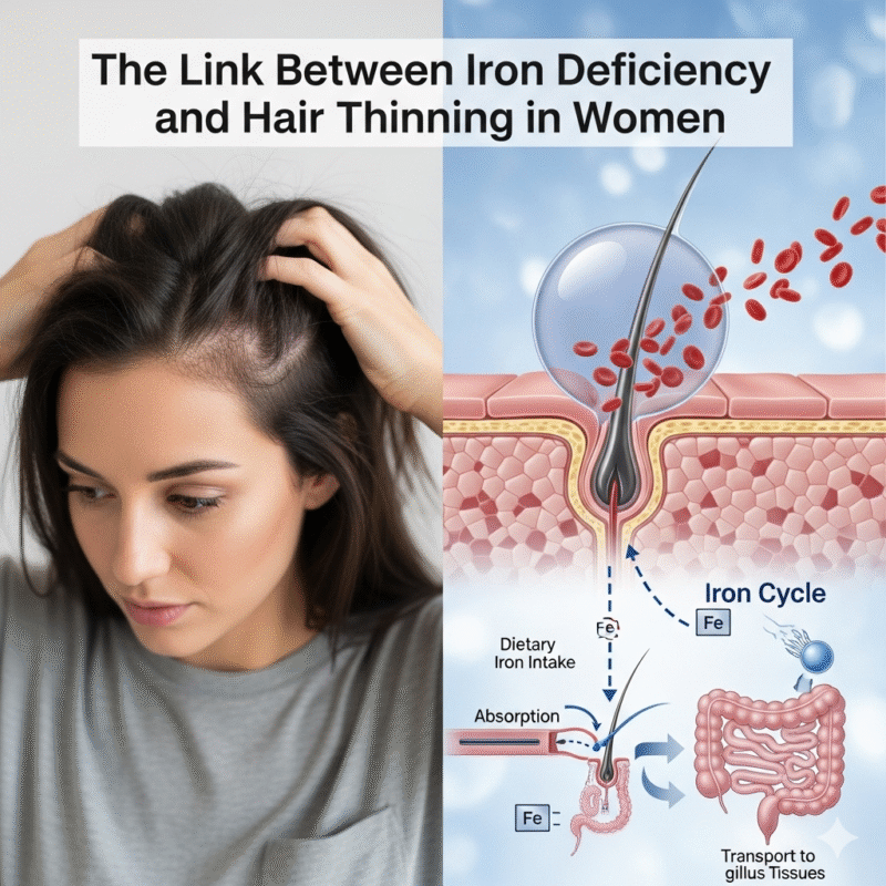 Iron Deficiency & Hair Thinning in Women